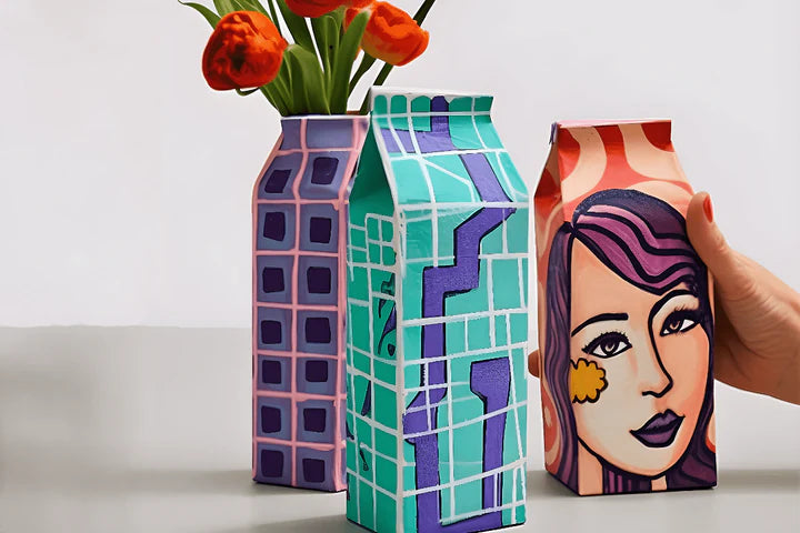 DIY: Upcycled milk carton vase – Flying Tiger Copenhagen