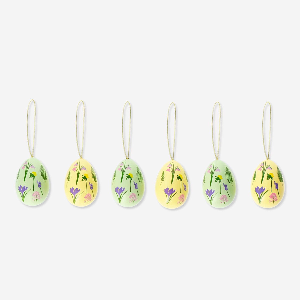 Easter Eggs Plastic 6 Pcs Flower Printed – Flying Tiger Copenhagen