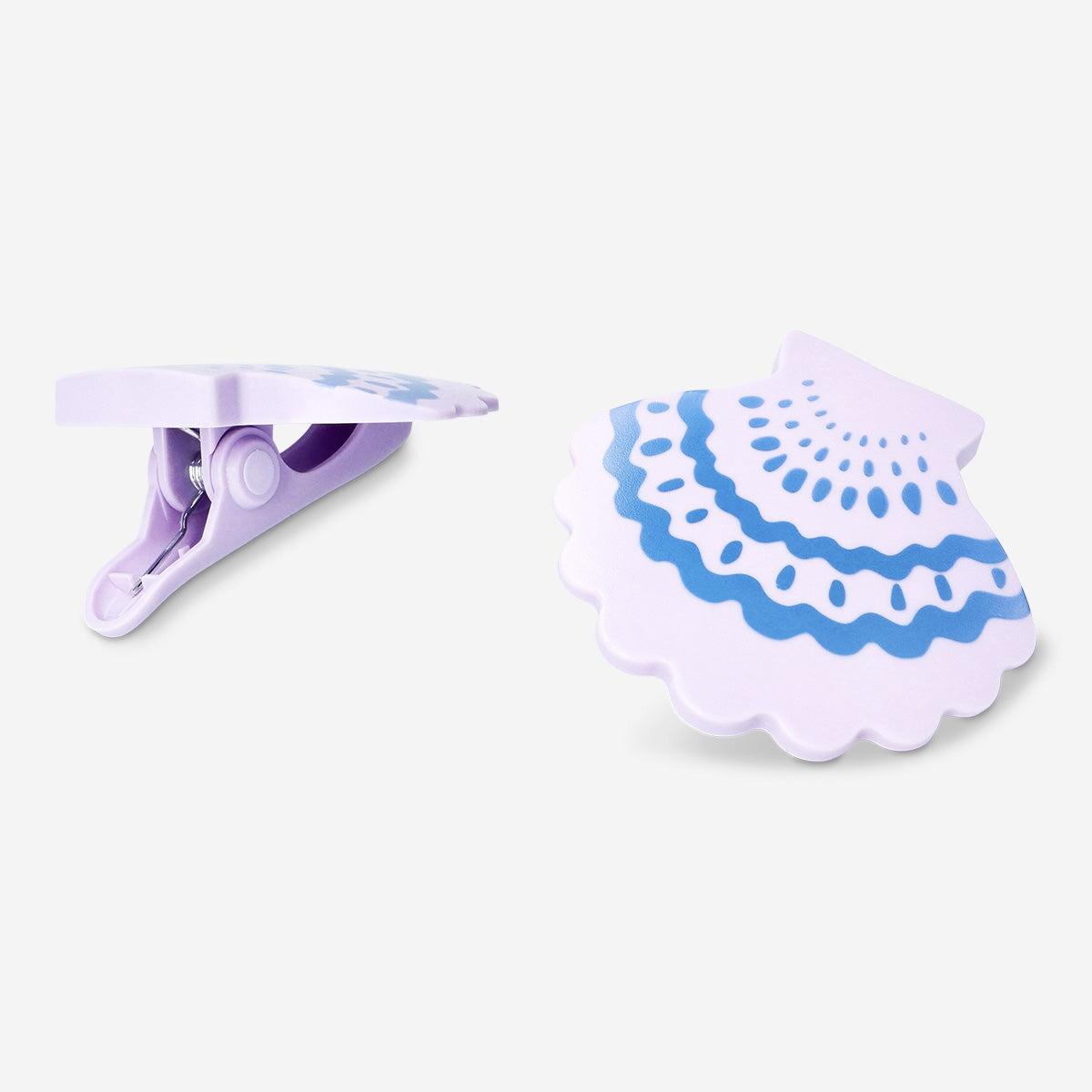Towel Clips Clams Purple And Blue – Flying Tiger Copenhagen