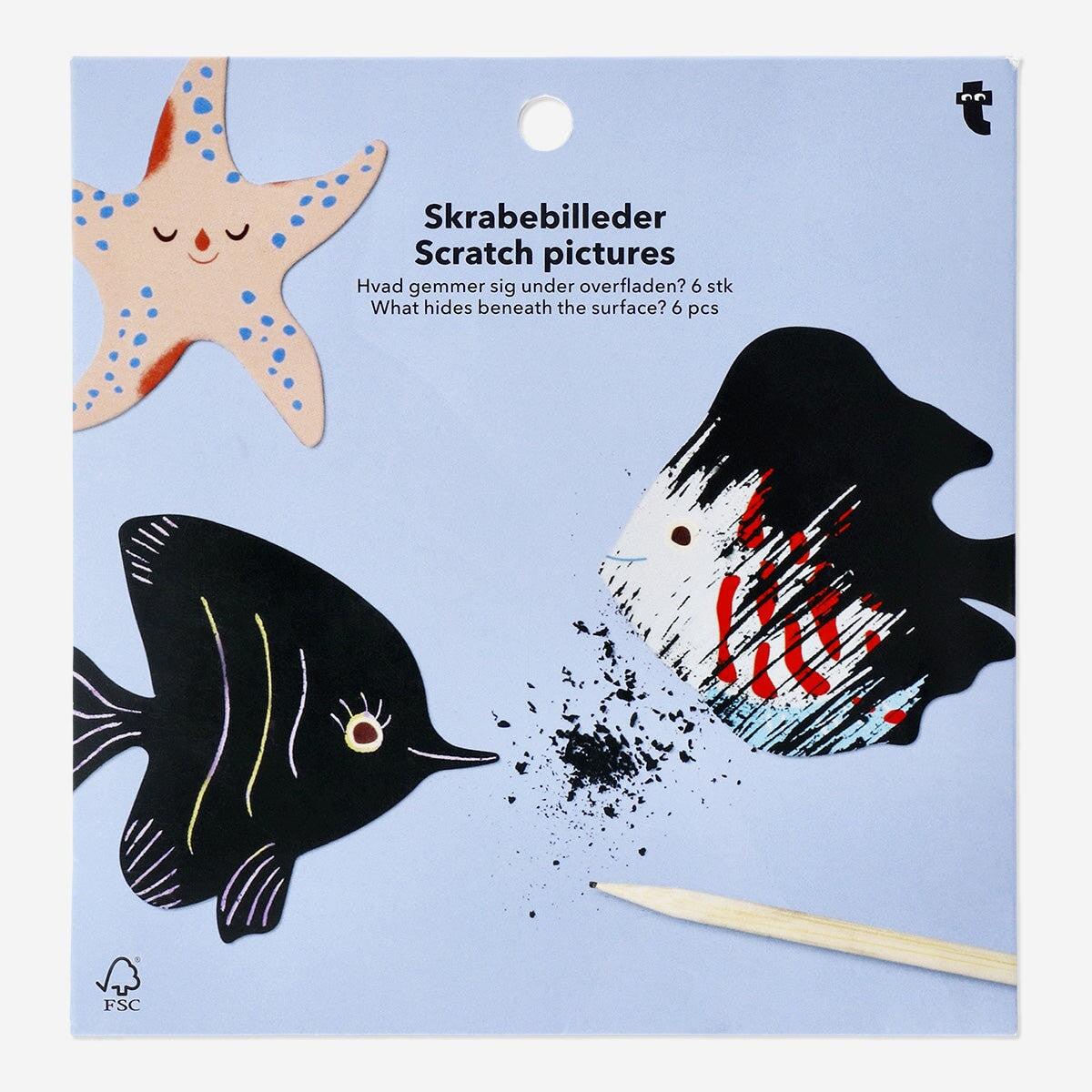 Scratch Cards Sea Creature Shaped Rp 30.000| Flying Tiger Copenhagen