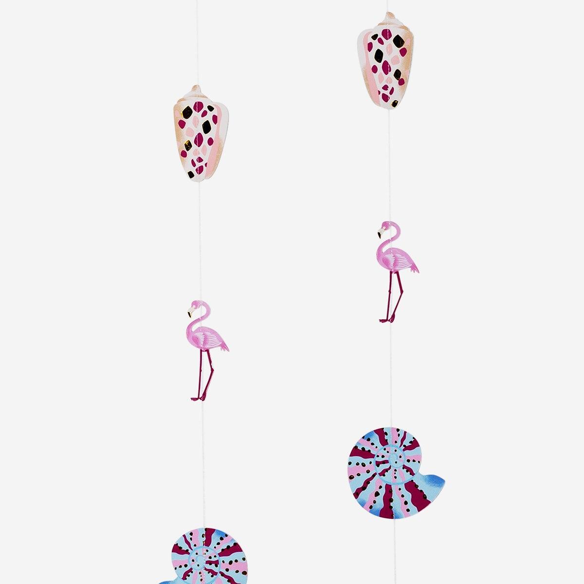 Garland Cardboard Flamingo Seashll2X1,5M – Flying Tiger Copenhagen