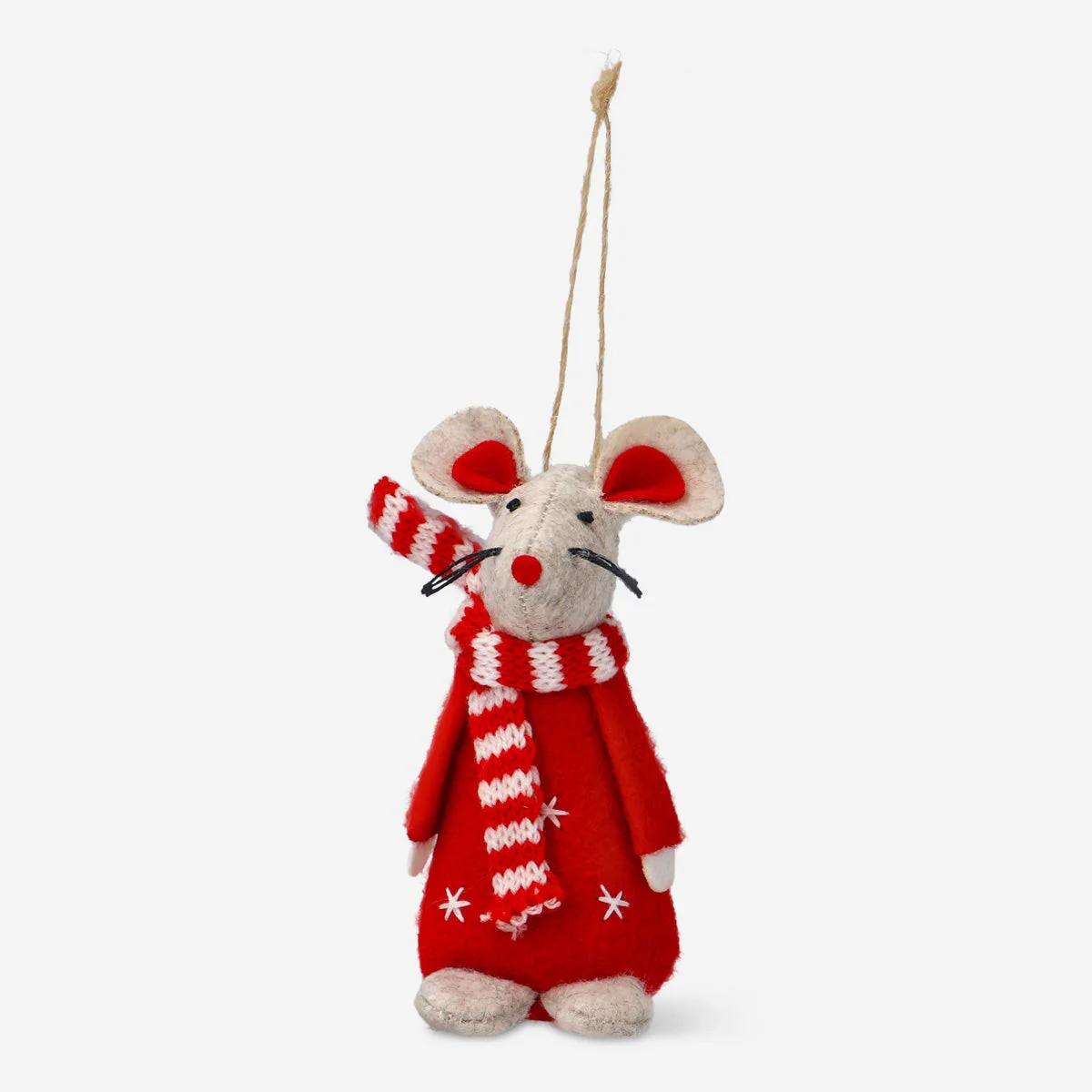 Mouse with Scarf 12 Cm Red – Flying Tiger Copenhagen