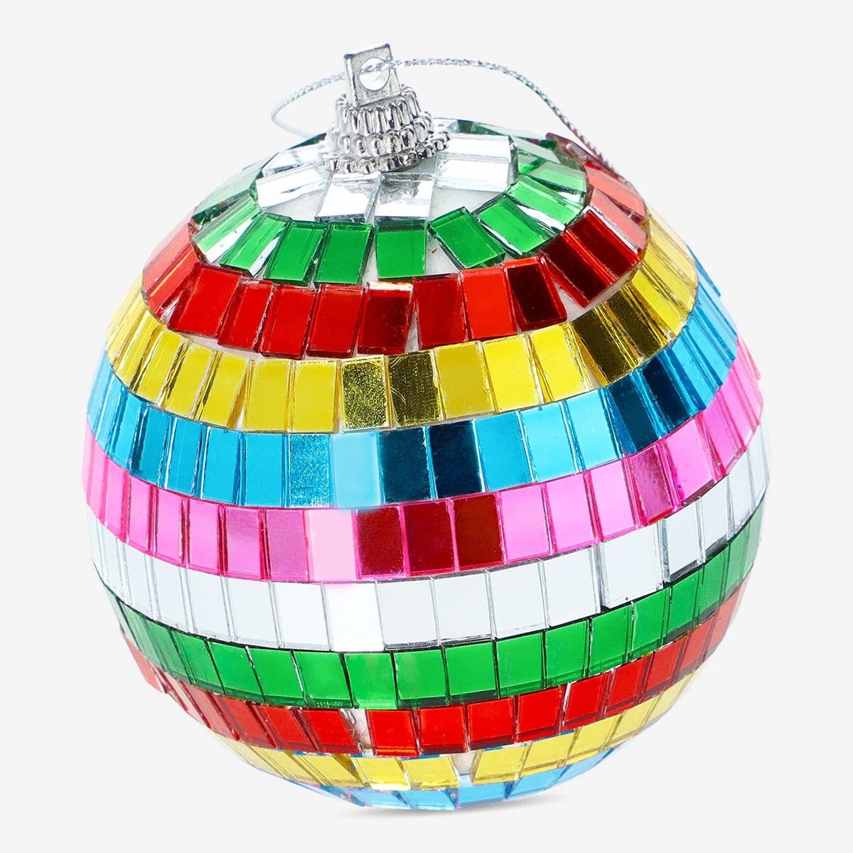 Bauble Disco Ball Multi Color Glass – Flying Tiger Copenhagen