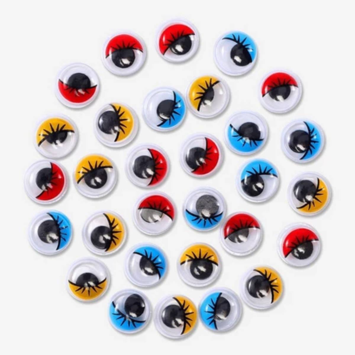 Wiggly Eyes with Lashes-Adhesive – Flying Tiger Copenhagen