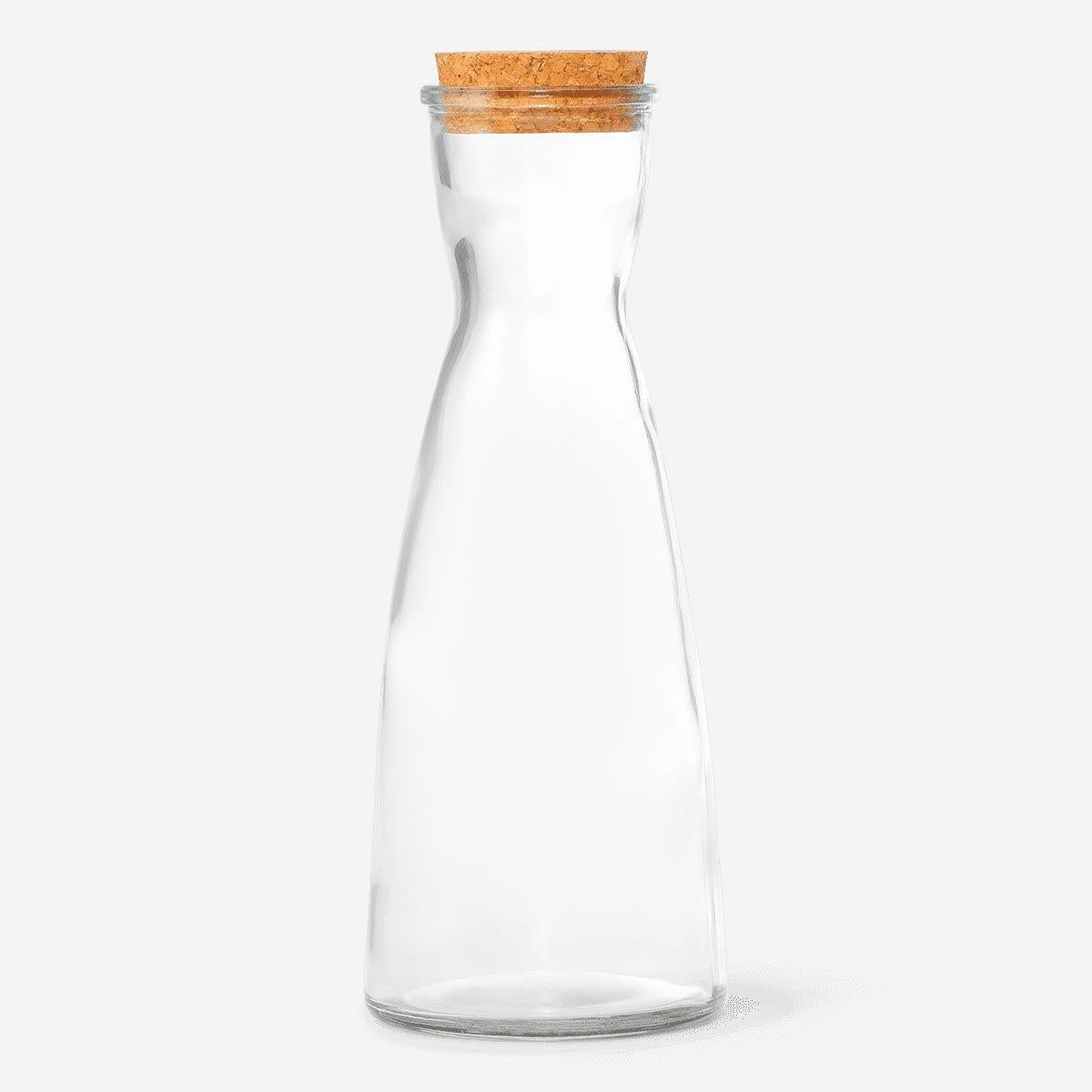 Bottle Milk Glass 680Ml with Cork Lid – Flying Tiger Copenhagen