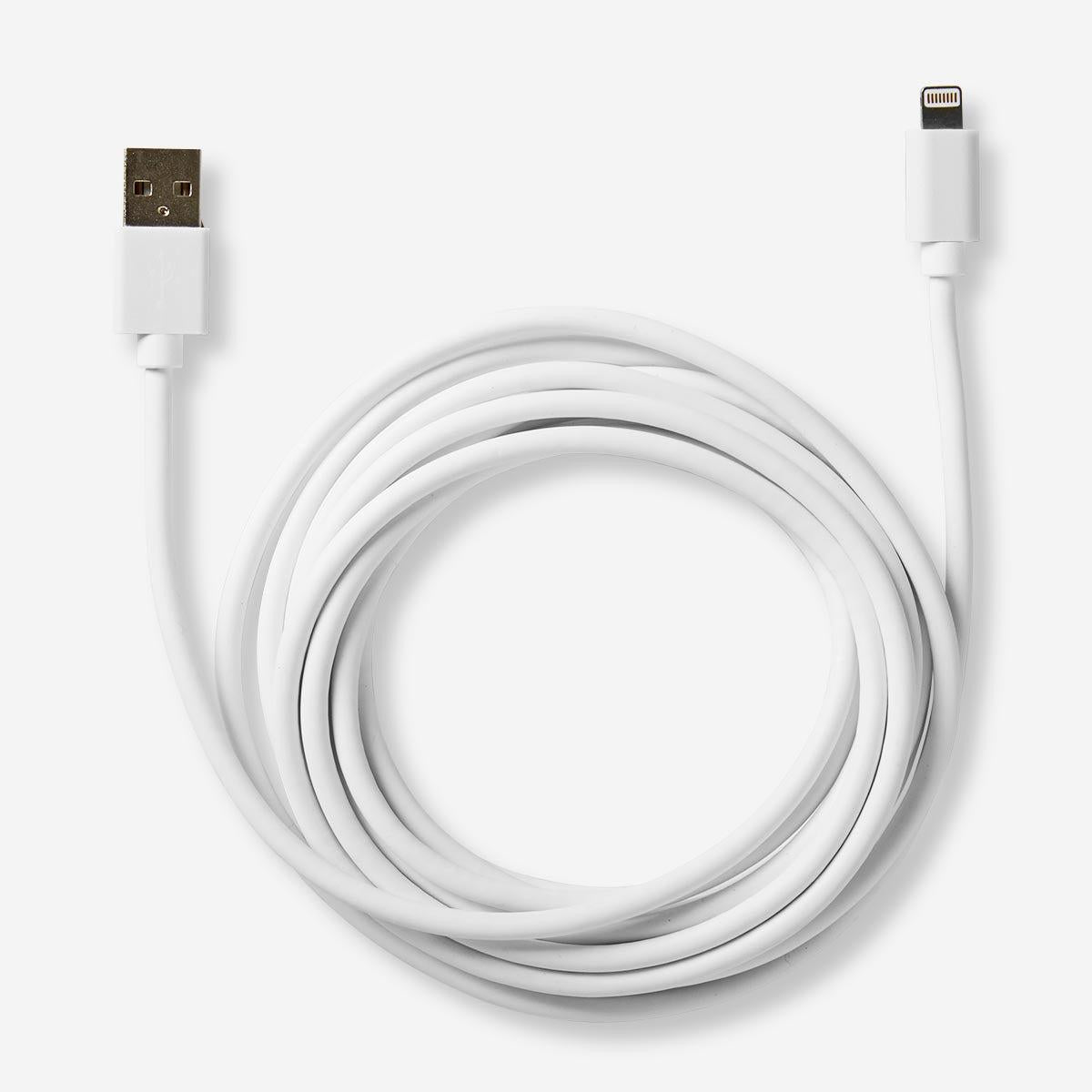 Charging Cable 300Cm Lightning White – Flying Tiger Copenhagen