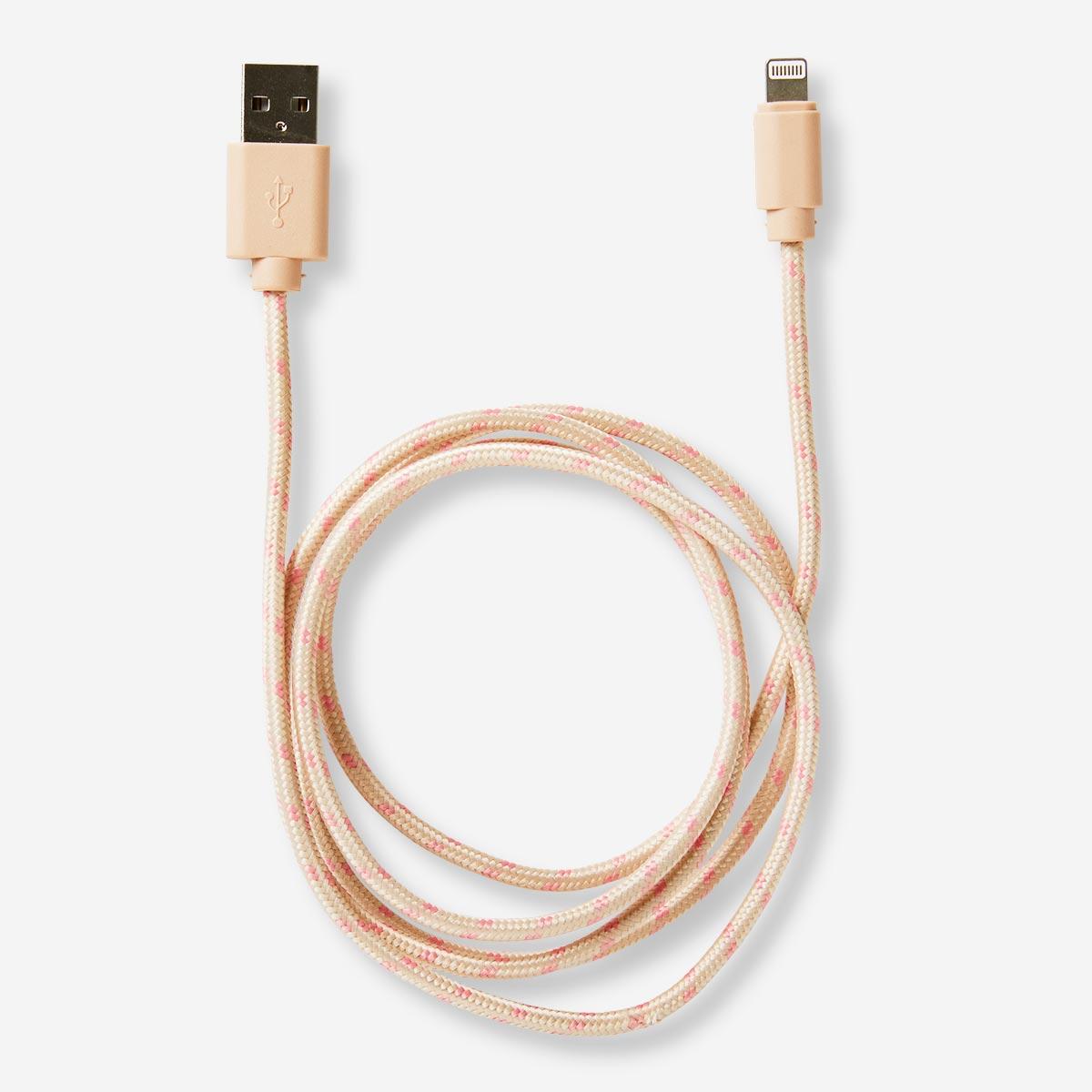Charging Cable 1.2M Light Fab Pink/Coral – Flying Tiger Copenhagen