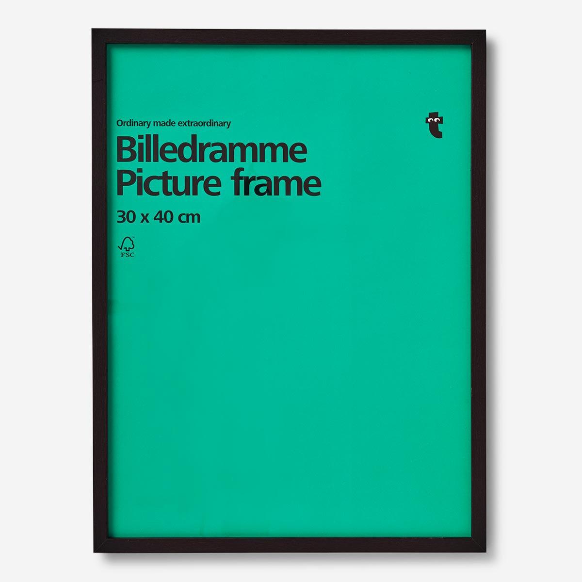 Frame Photo Wood Look Black 30X40 Cm – Flying Tiger Copenhagen