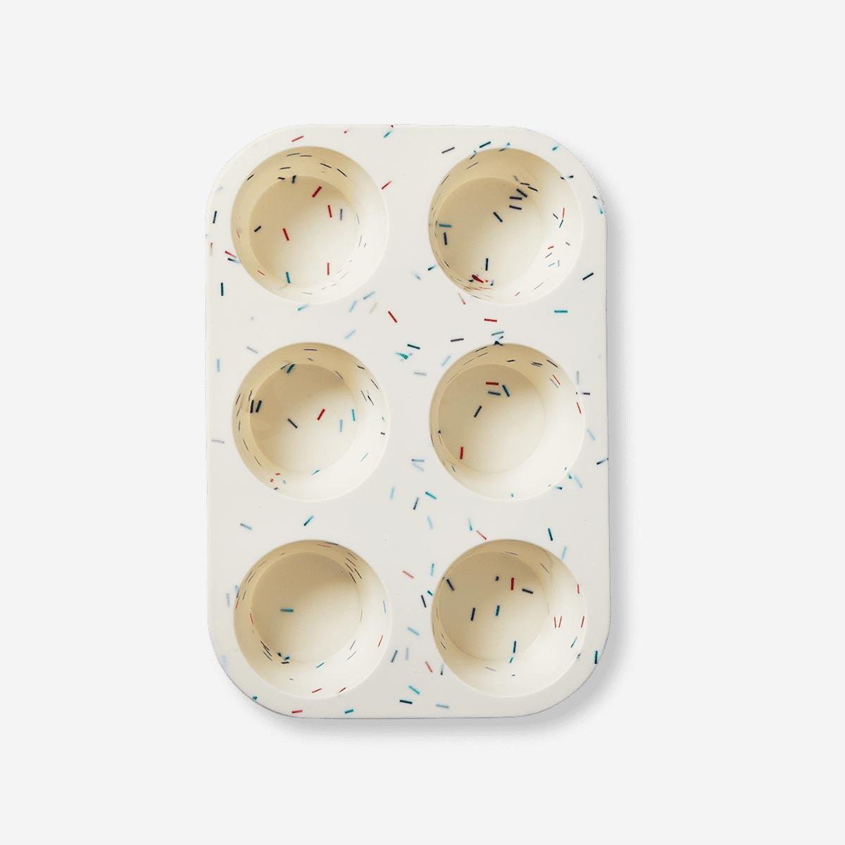 Form Muffin Tray 6Holes Confetti Silicon – Flying Tiger Copenhagen