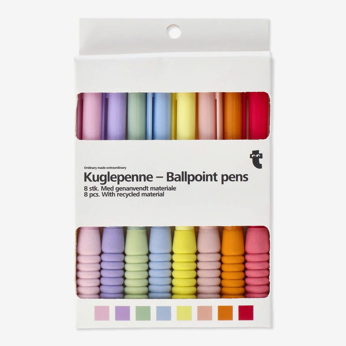 Push Pens Pastel 8Pcs – Flying Tiger Copenhagen